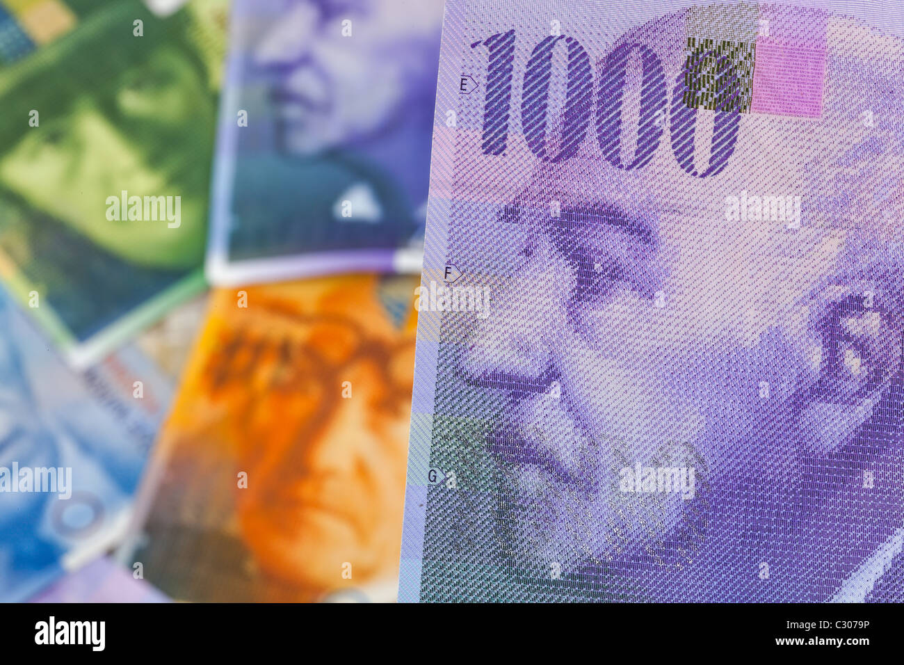 Paper currency from switzerland Stock Photo - Alamy
