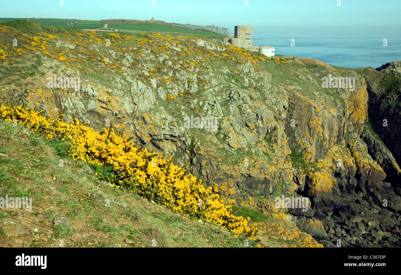 German coastal gun batteries Torteval Guernsey, Channel Islands Stock ...