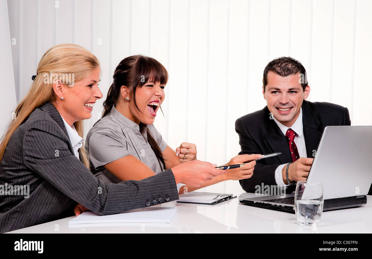 Successful team at a meeting in the office Stock Photo - Alamy