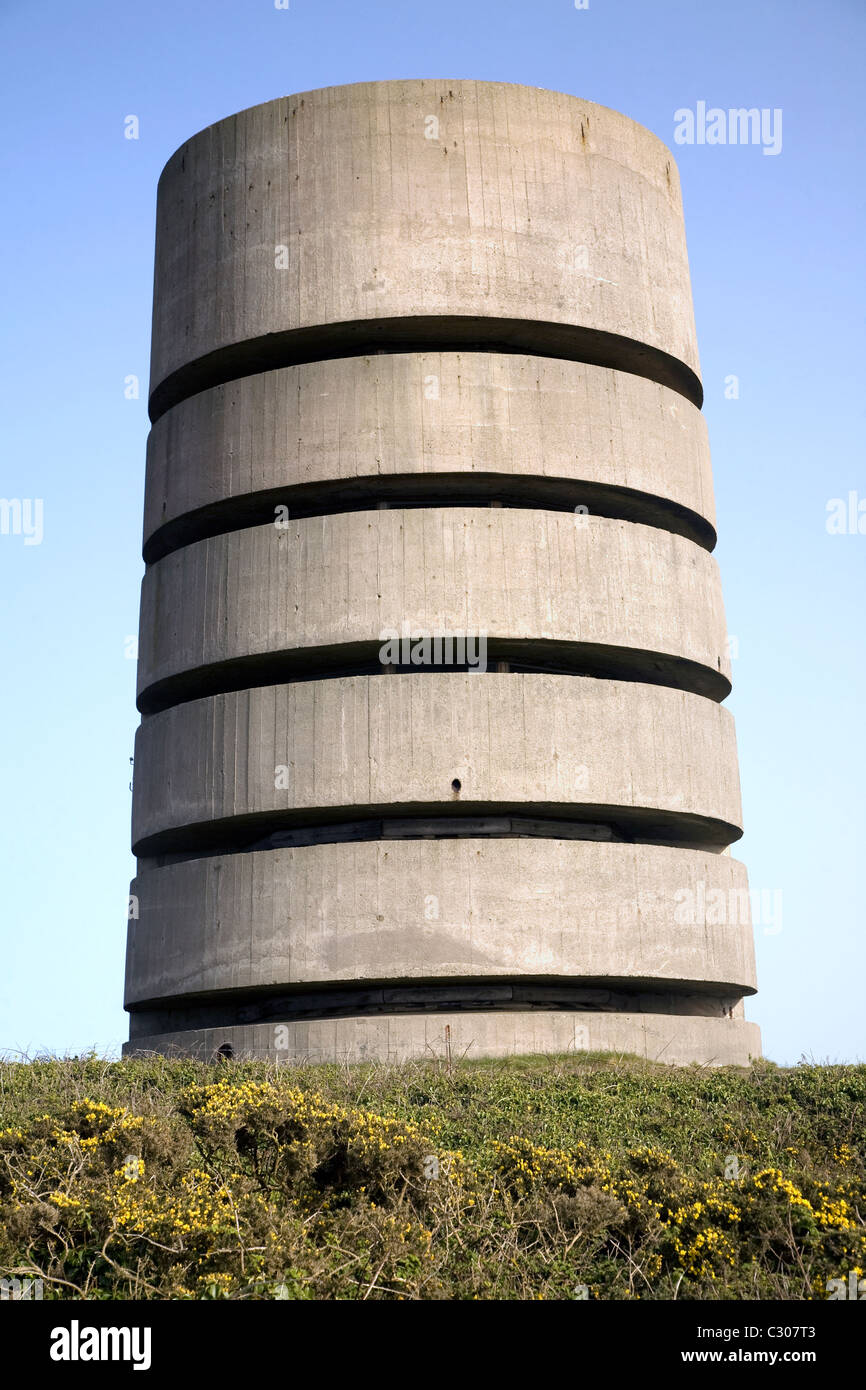 German direction finding tower Pleinmont Guernsey Channel islands Stock ...