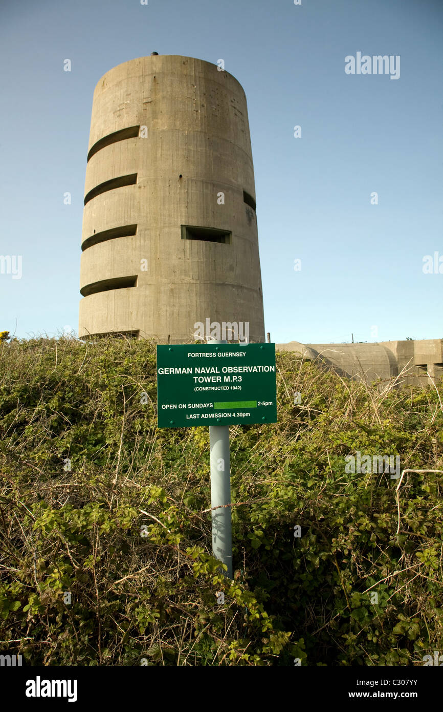 German direction finding tower Pleinmont Guernsey Channel islands Stock ...