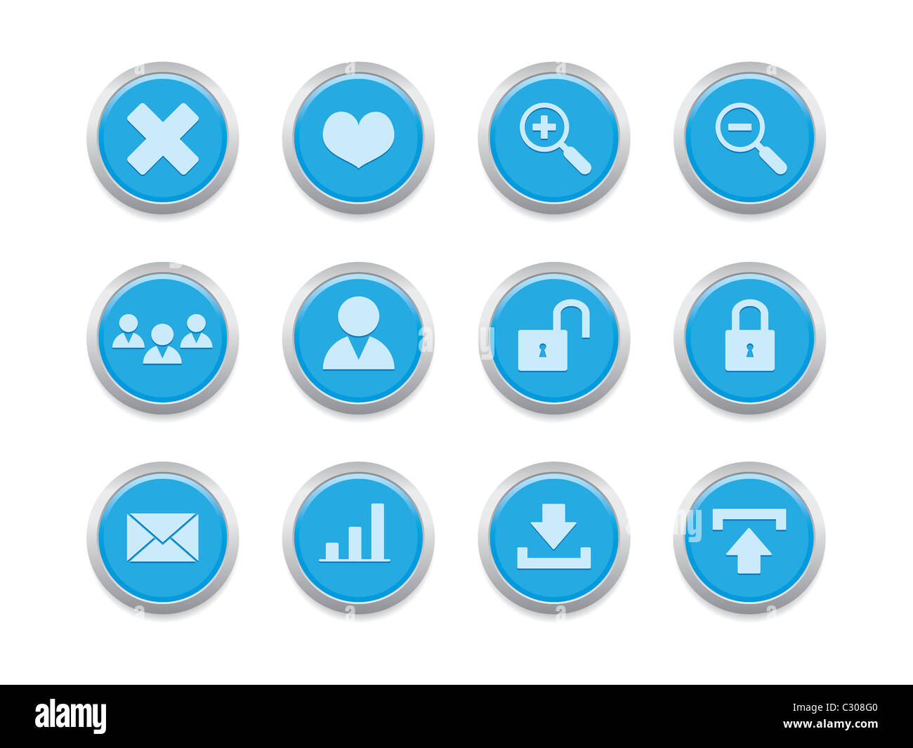 Internet website buttons icons hi-res stock photography and images - Alamy