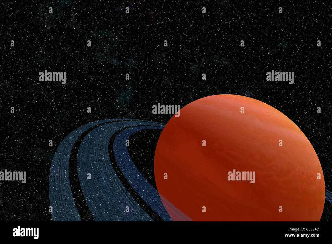 The beautiful planet with rings Stock Photo - Alamy