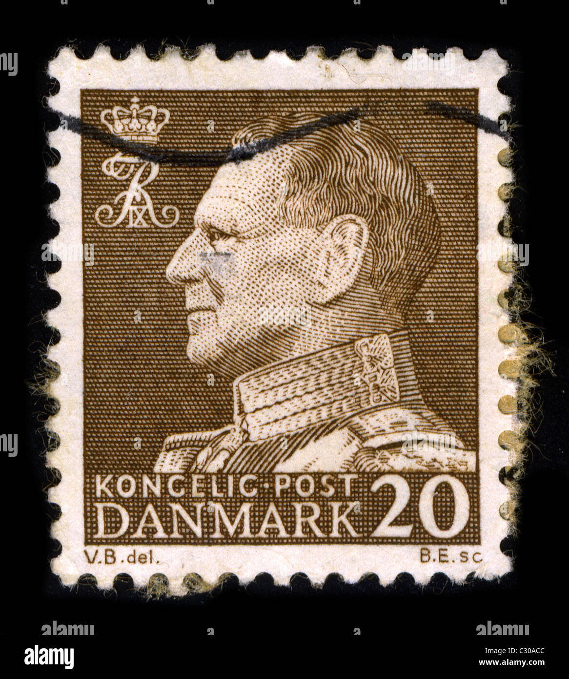 Denmark stamp christian king hi-res stock photography and images - Alamy