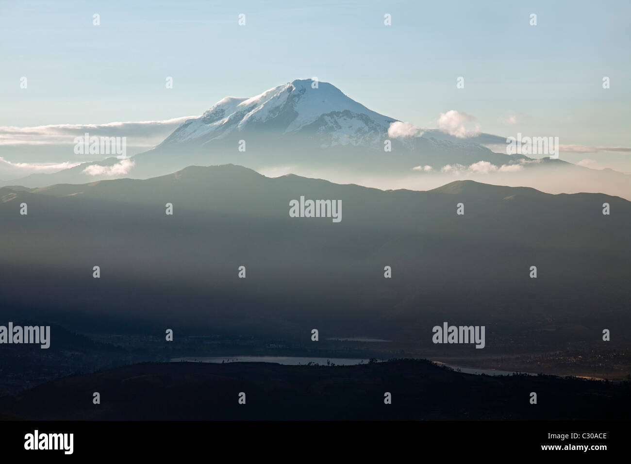 Cayambe Volcano from Cotacachi Volcano, Otavalo, Ecuador Stock Photo ...