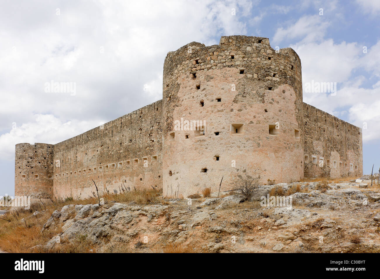 Ottoman fortress at Aptera, Crete. Aptera is an ancient Minoan port ...