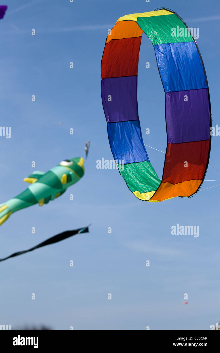 A circular kite at Streatham Park, family kite day Stock Photo - Alamy