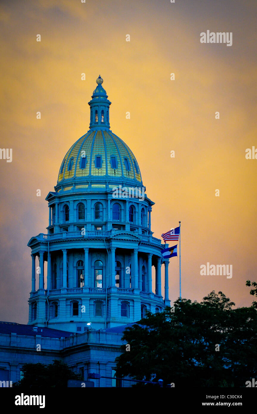 Colorado State capitol building at sunset Stock Photo - Alamy