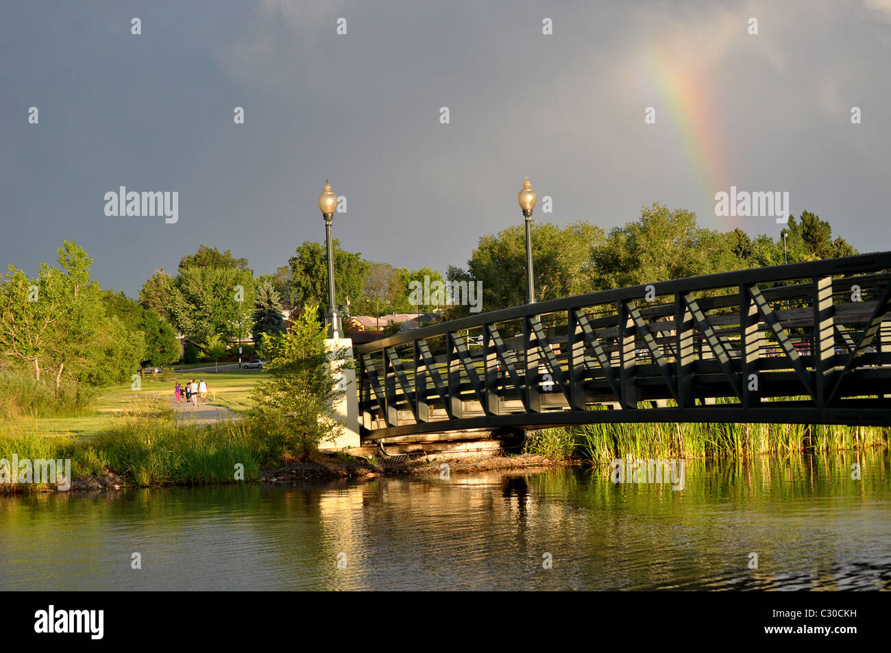Rainbow pedestrian bridge hi-res stock photography and images - Alamy