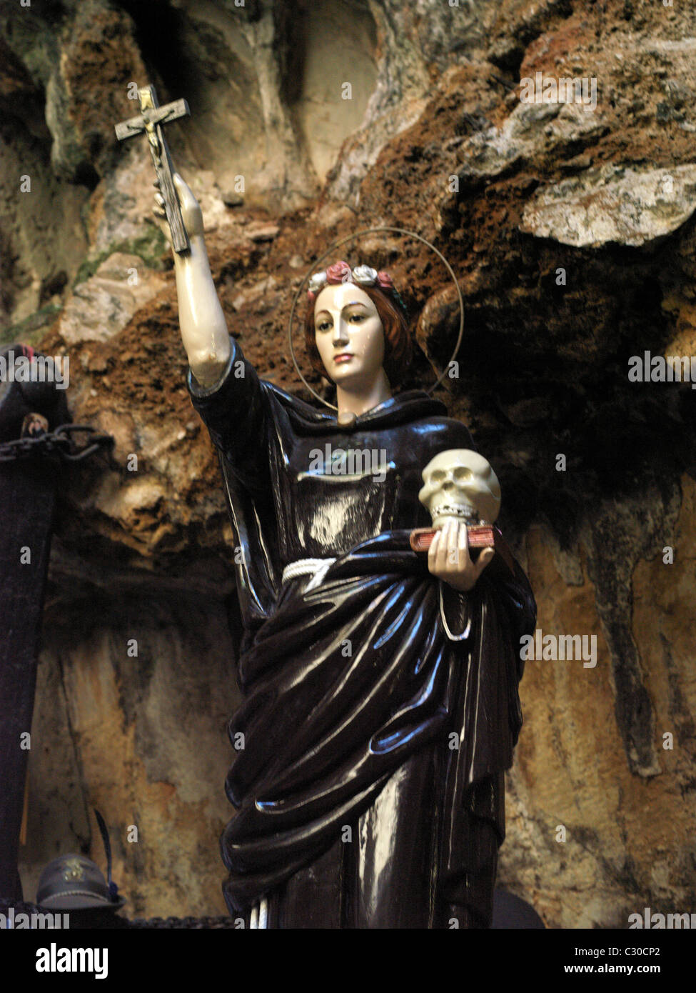 Monte Pellegrino Sicily Italy Grotto of Santa Rosalia 1130-1166 Statue ...