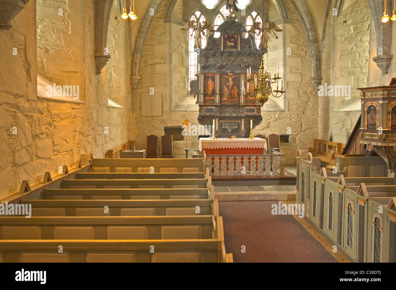 Lutheran church interior hi-res stock photography and images - Alamy