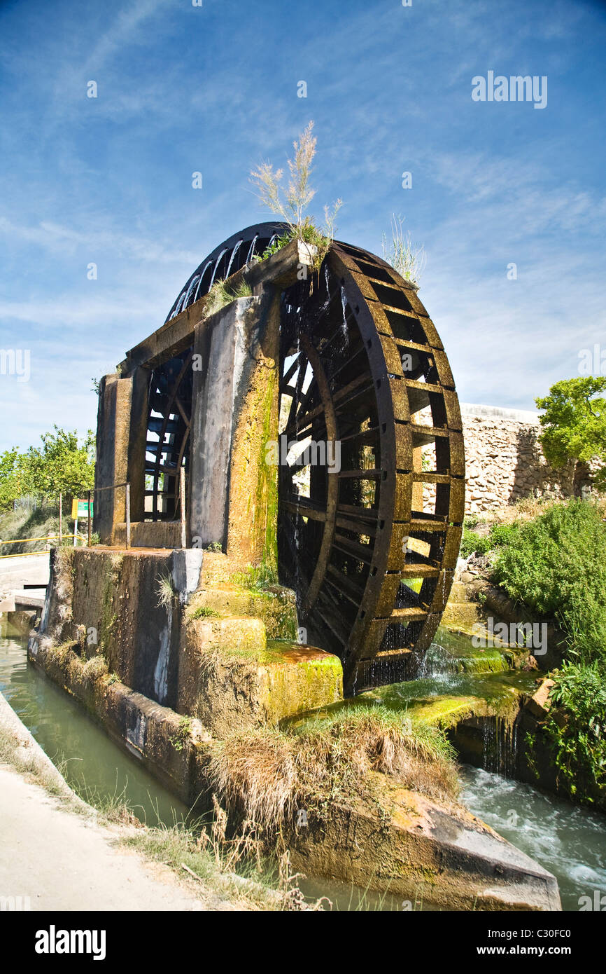 water noria at abaran village in murcia spain europe Stock Photo - Alamy