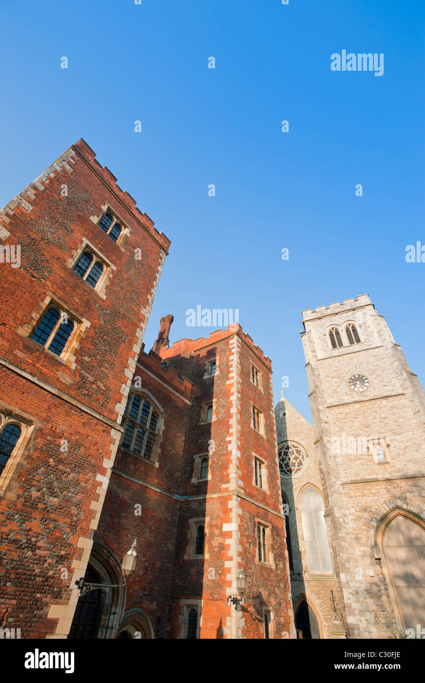 Lambeth Palace, and the church of Saint Mary at Lambeth, on the south ...