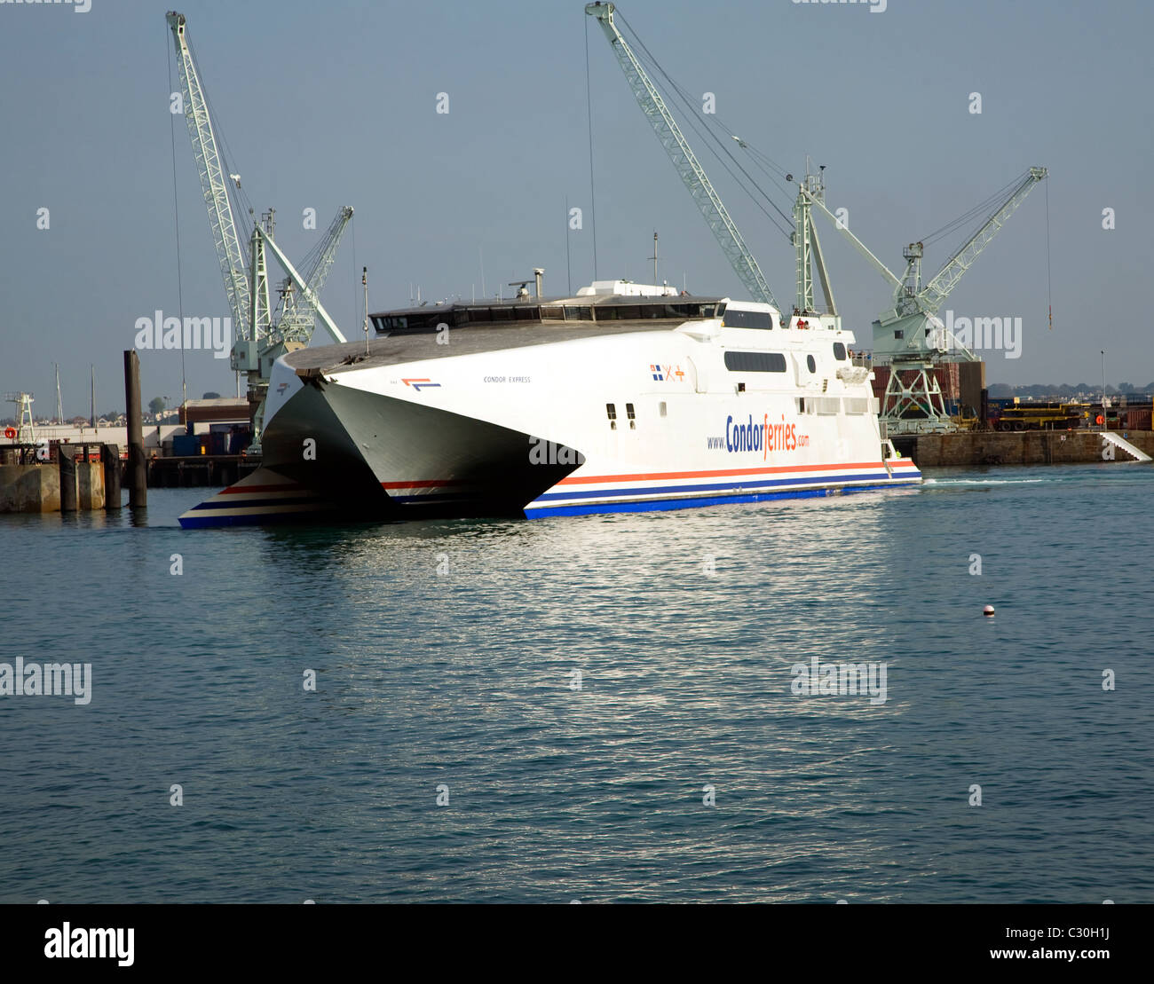 Condor Ferries ship St Peter Port Guernsey Channel islands Stock Photo - Alamy