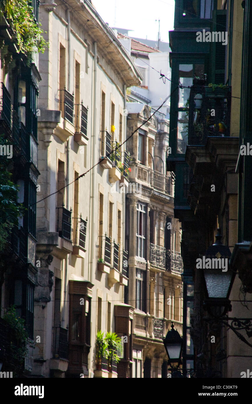 Downtown Street in Bilbao Basque country Spain Stock Photo - Alamy