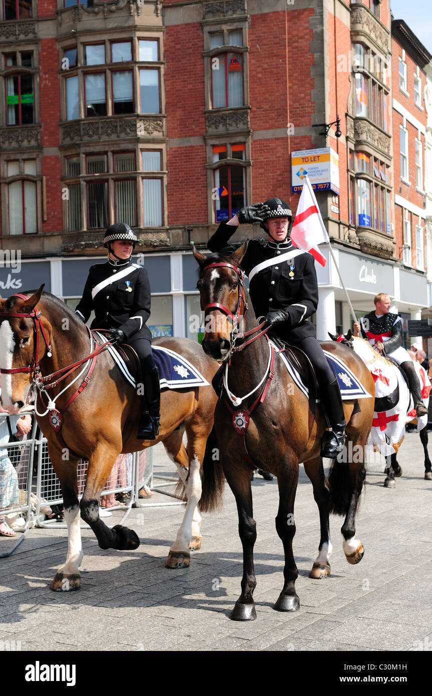 Nottinghamshire Mounted Police Force on Parade Stock Photo - Alamy