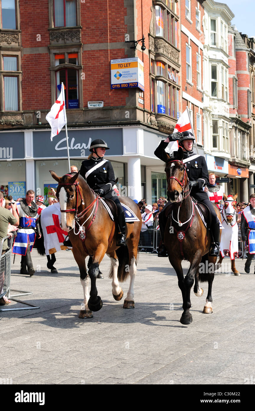 Nottinghamshire Mounted Police Force on Parade Stock Photo - Alamy