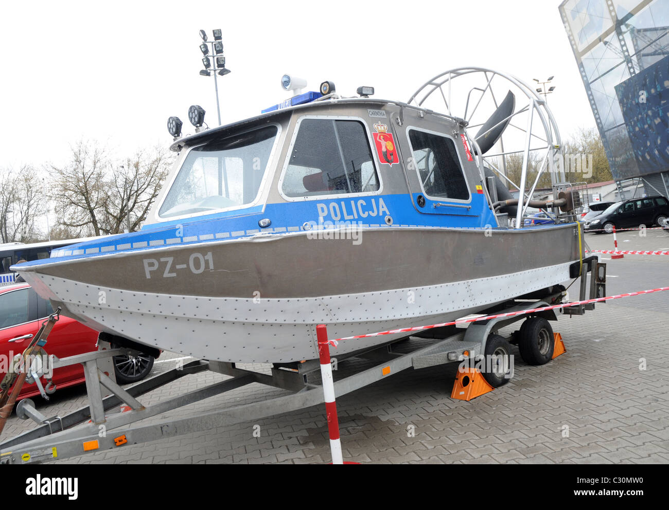 Polish police motorboat on EUROPOLTECH 2011 international fair in ...