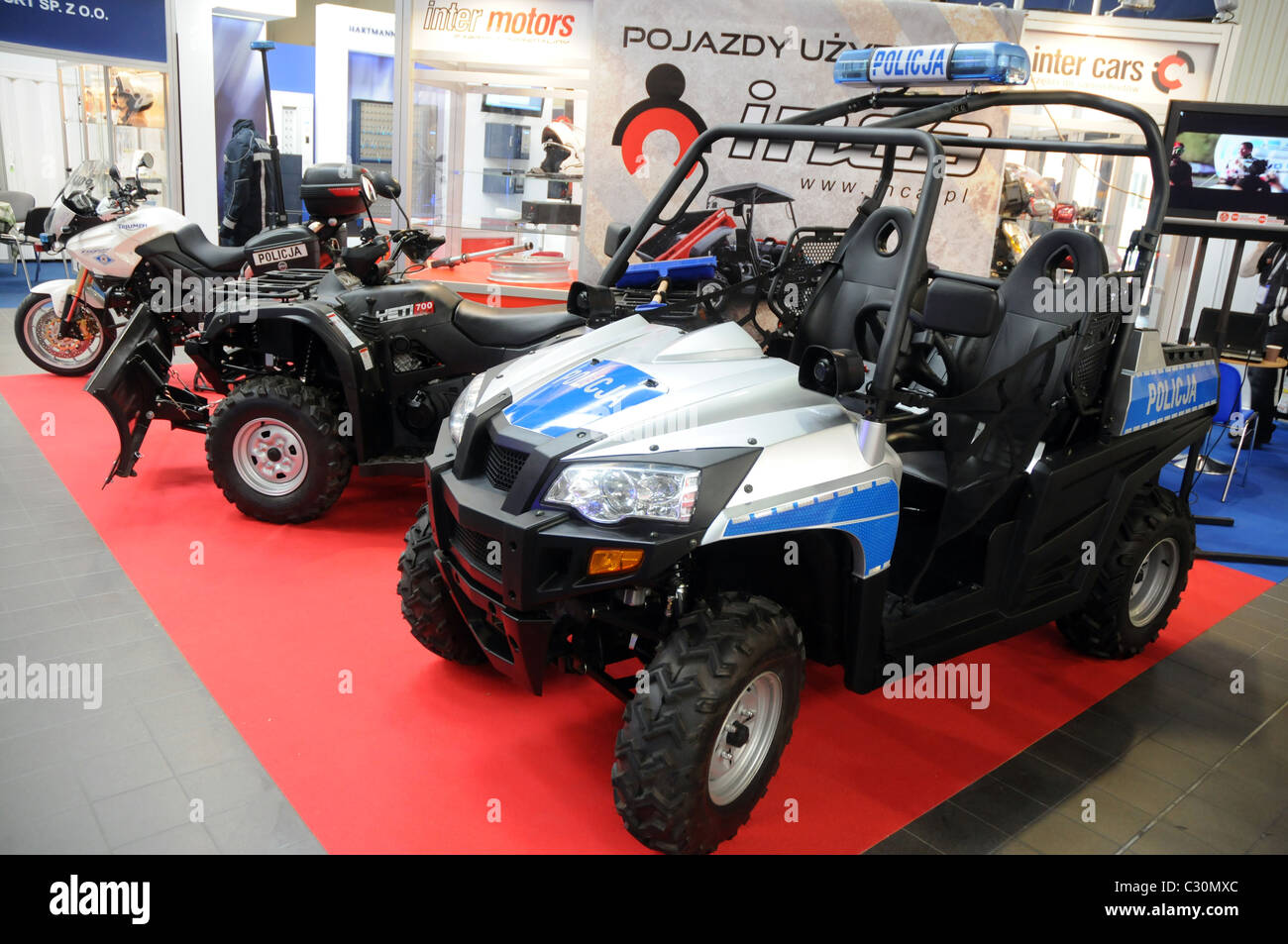 Ranger police vehicles on EUROPOLTECH 2011 international fair in Warsaw ...