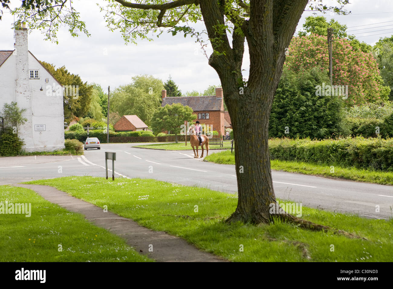 Country scene, village life Stock Photo - Alamy