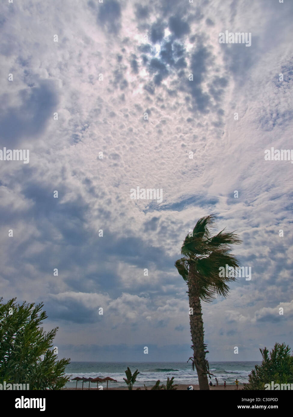 Beach with cloudy sky hi-res stock photography and images - Alamy