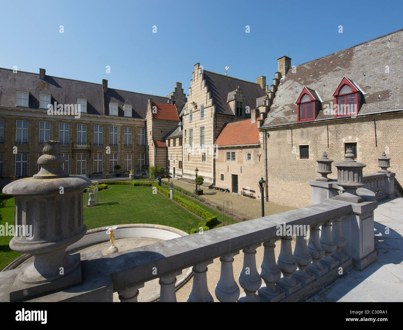 Garden of the Markiezenhof city palace in Bergen op Zoom, Noord Brabant ...