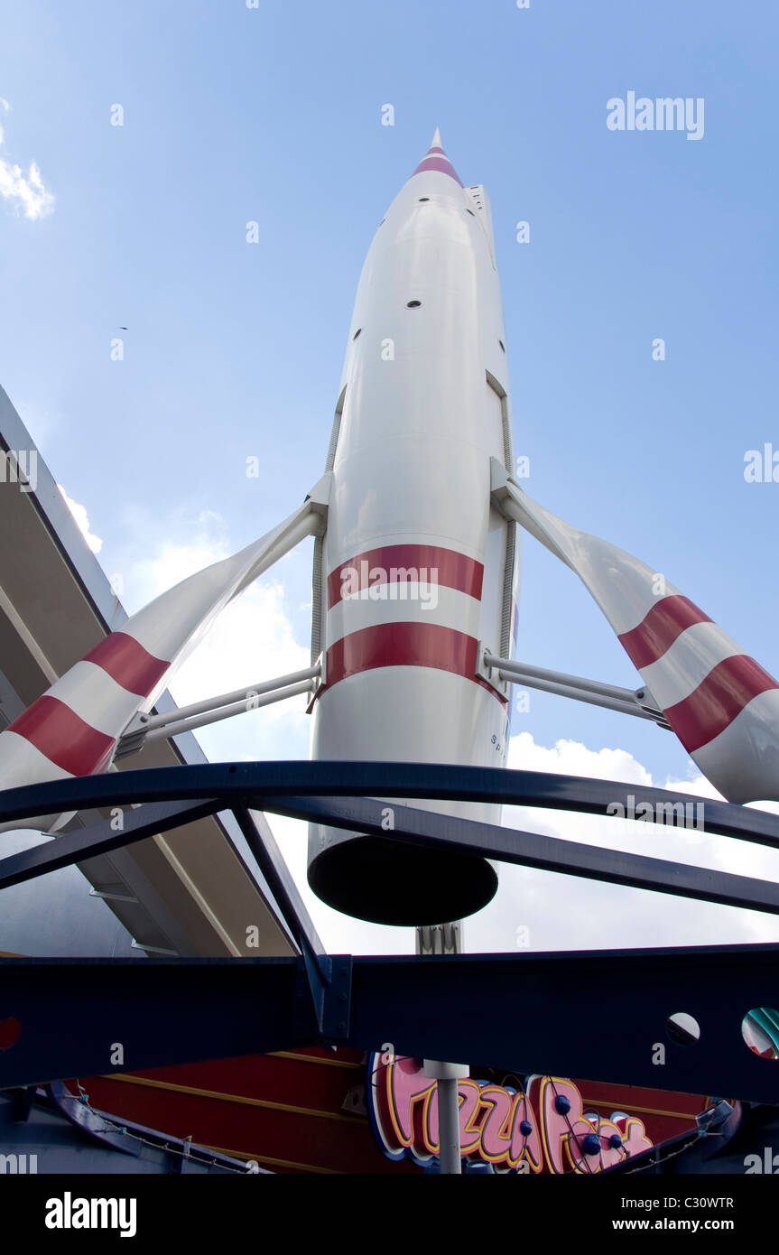 Rocket at Disneyland Amusement Park, California USA Stock Photo - Alamy