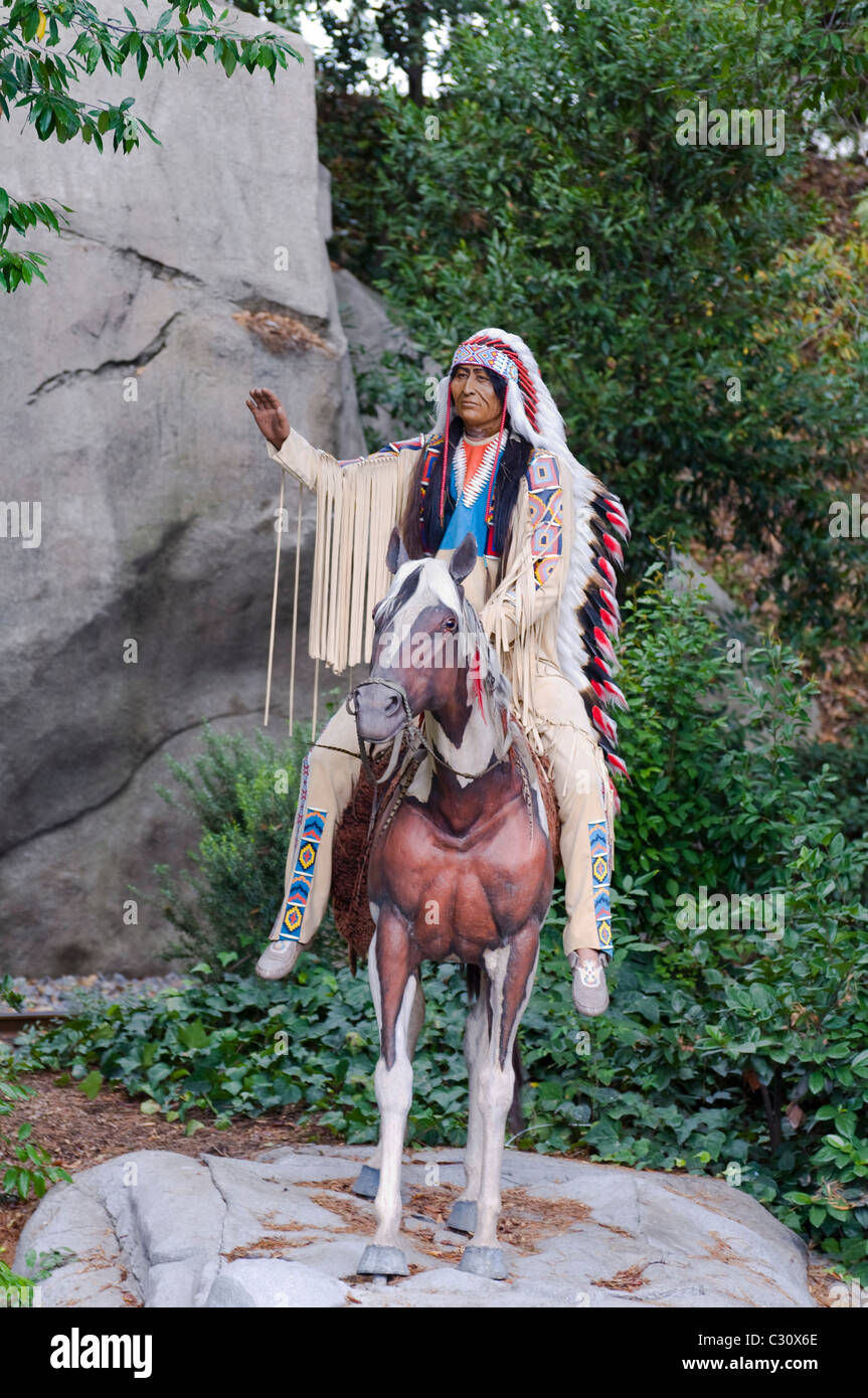 Indian at Disneyland Amusement Park in California USA Stock Photo - Alamy