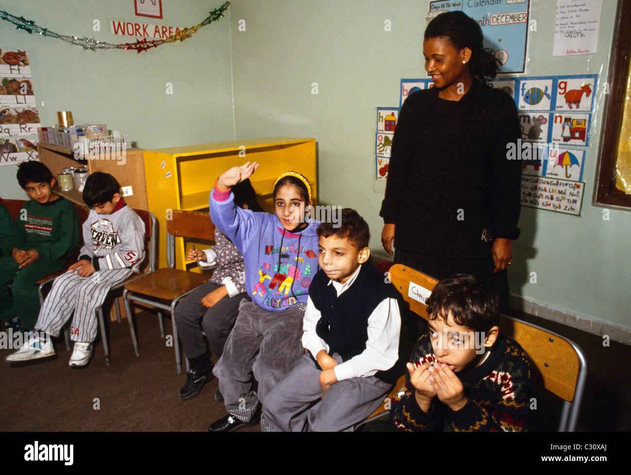 Kuwait City Kuwait Autistic Children In Classroom Stock Photo - Alamy