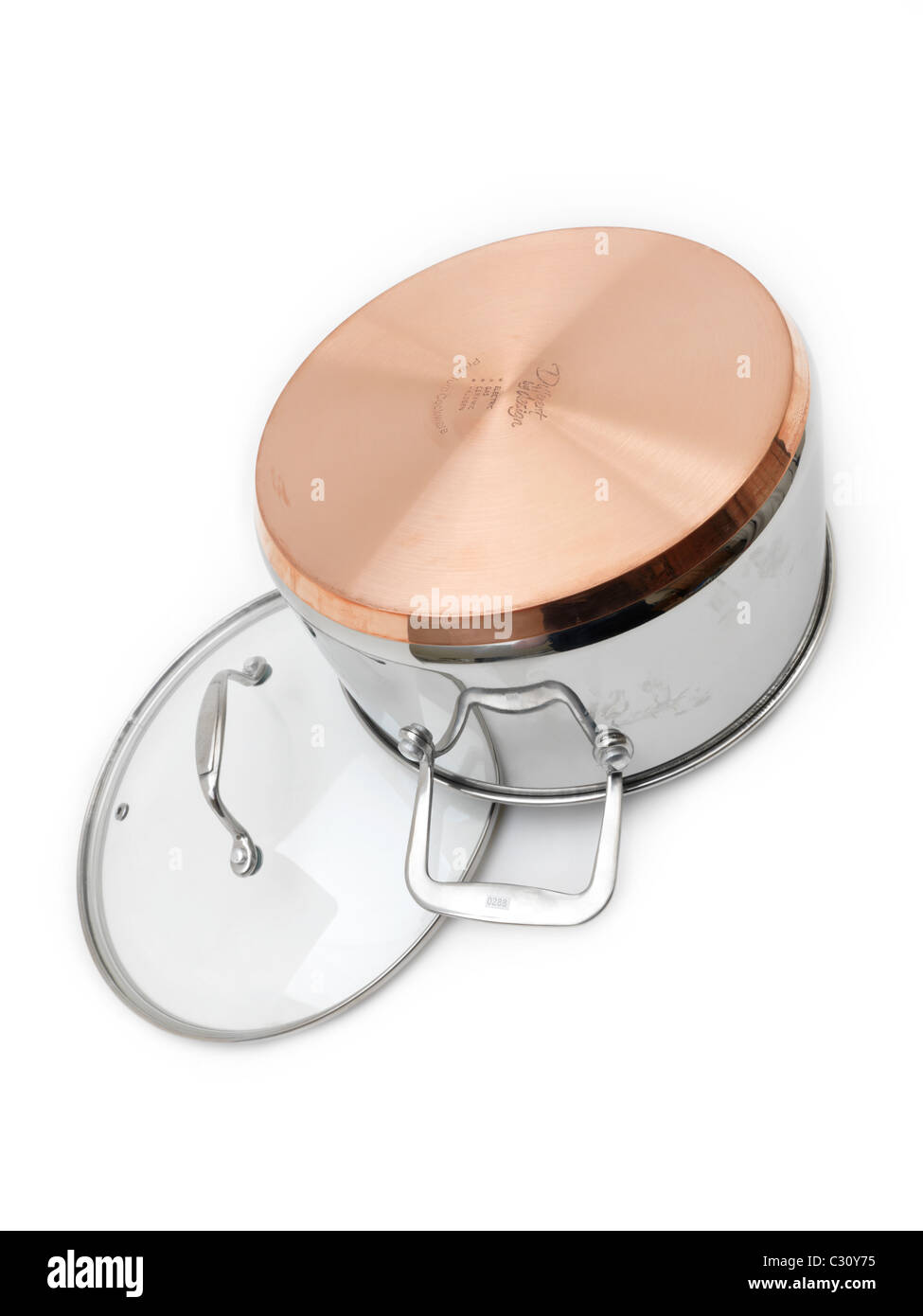 Copper Bottom Cooking Pot And Glass Lid Stock Photo - Alamy