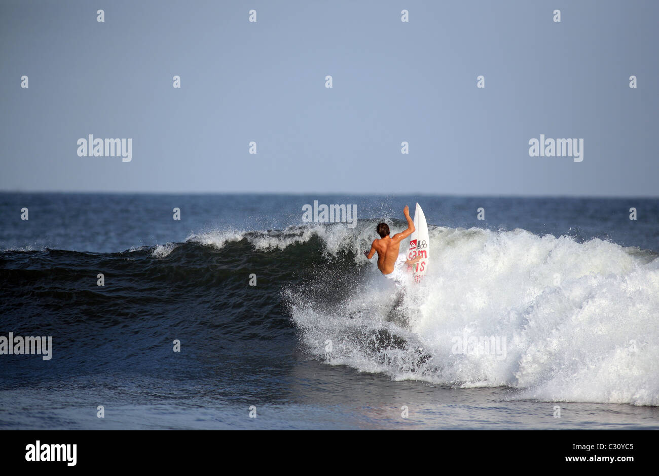 American professional surfer Dane Reynolds surfing a wave in El ...