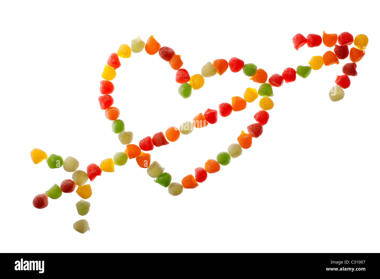 Bright arrow shape in Cut Out Stock Images & Pictures - Alamy