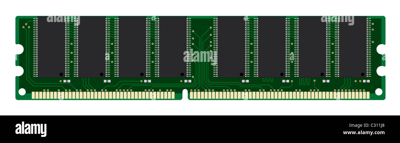 random access memory isolated on white Stock Photo - Alamy