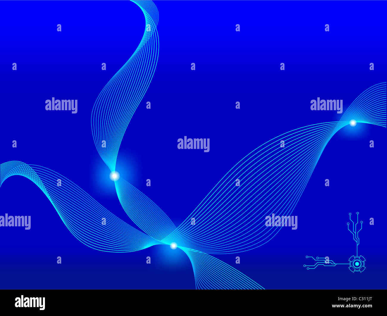 abstract blue wave futuristic background Stock Photo - Alamy