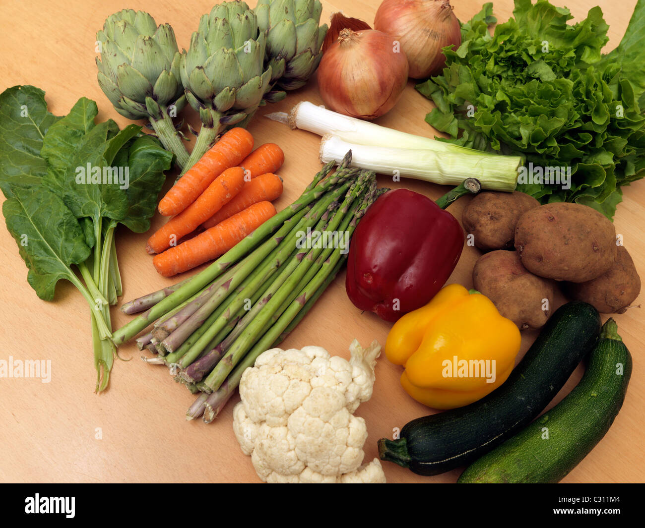 A Selection Of Vegetables Stock Photo - Alamy