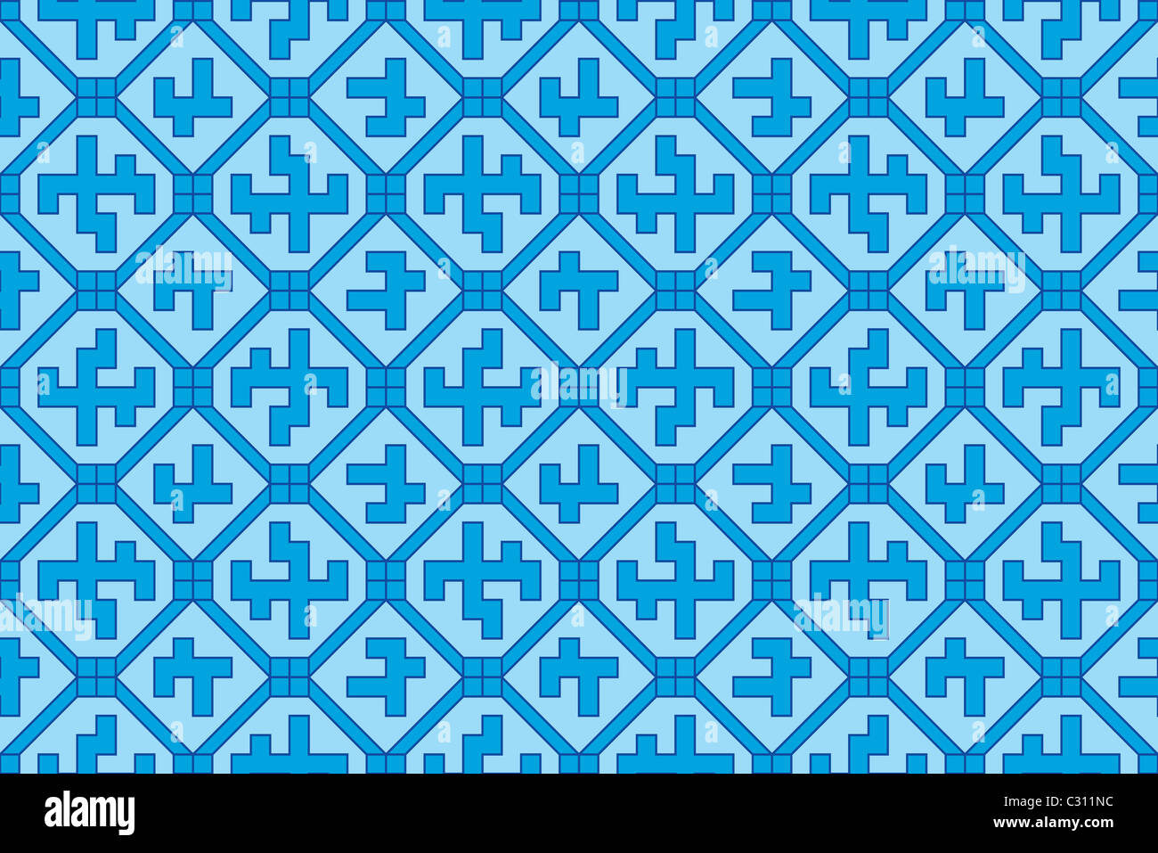 Blue square outline pattern hi-res stock photography and images - Alamy