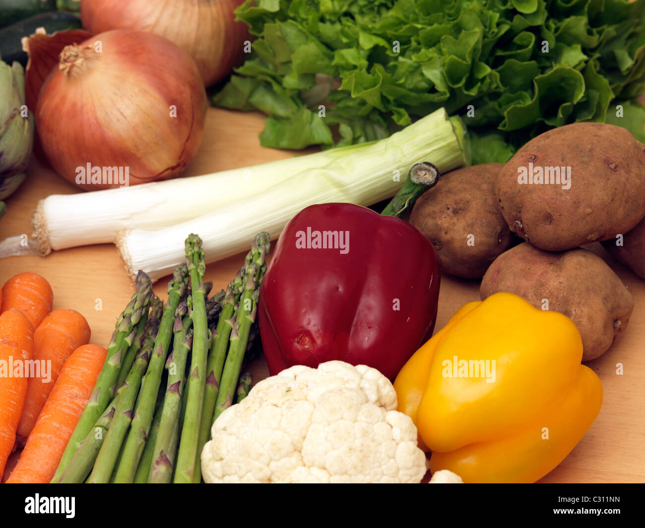 A Selection Of Vegetables Stock Photo - Alamy