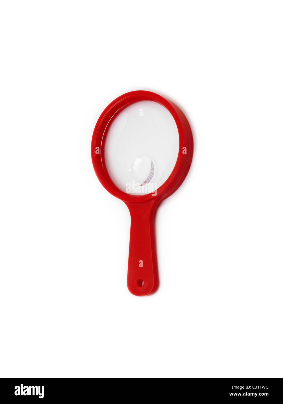 Red Magnifying Glass Stock Photo - Alamy