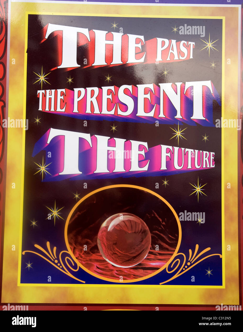 Advertising signs Romany gypsy fortune teller Weymouth England Stock ...