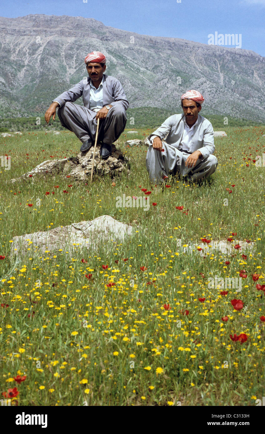 Kurdish men in traditional costume in Barzan, Iraqi Kurdistan from ...