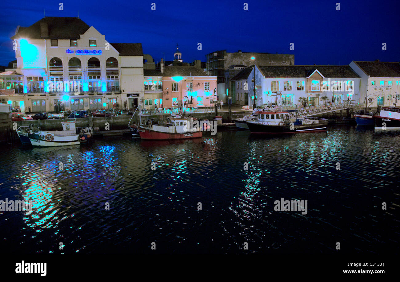 Weymouth Harbour Night High Resolution Stock Photography and Images - Alamy