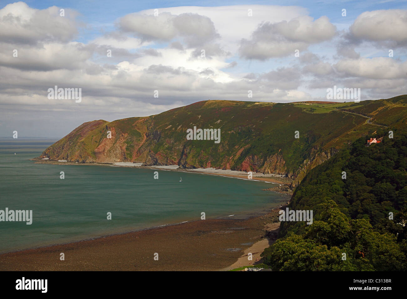 Foreland Point and the Bristol Channel on the coast of North Devon near ...