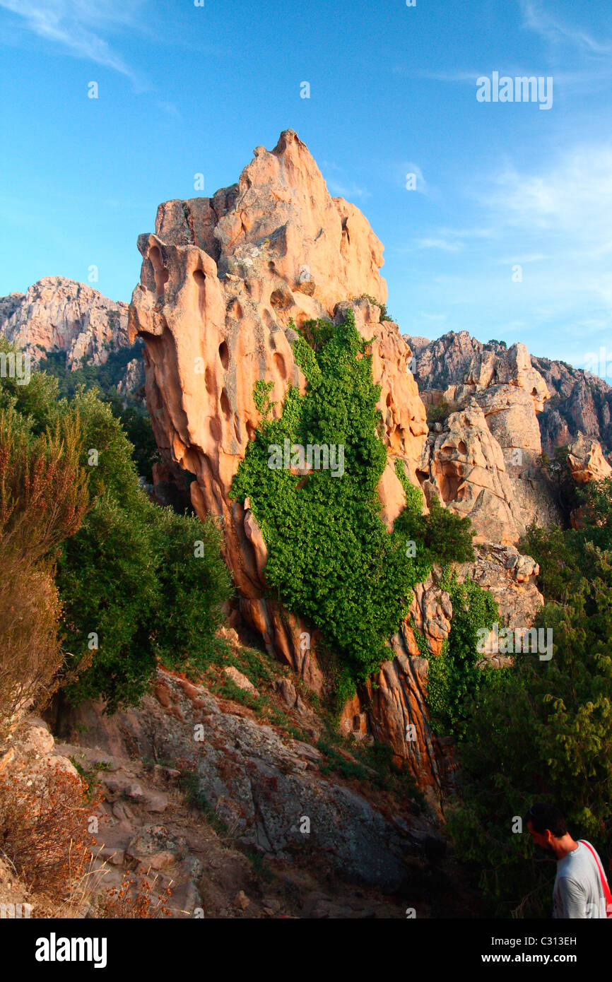 Calanques corsica island mediterranean france walk mountain nature ...