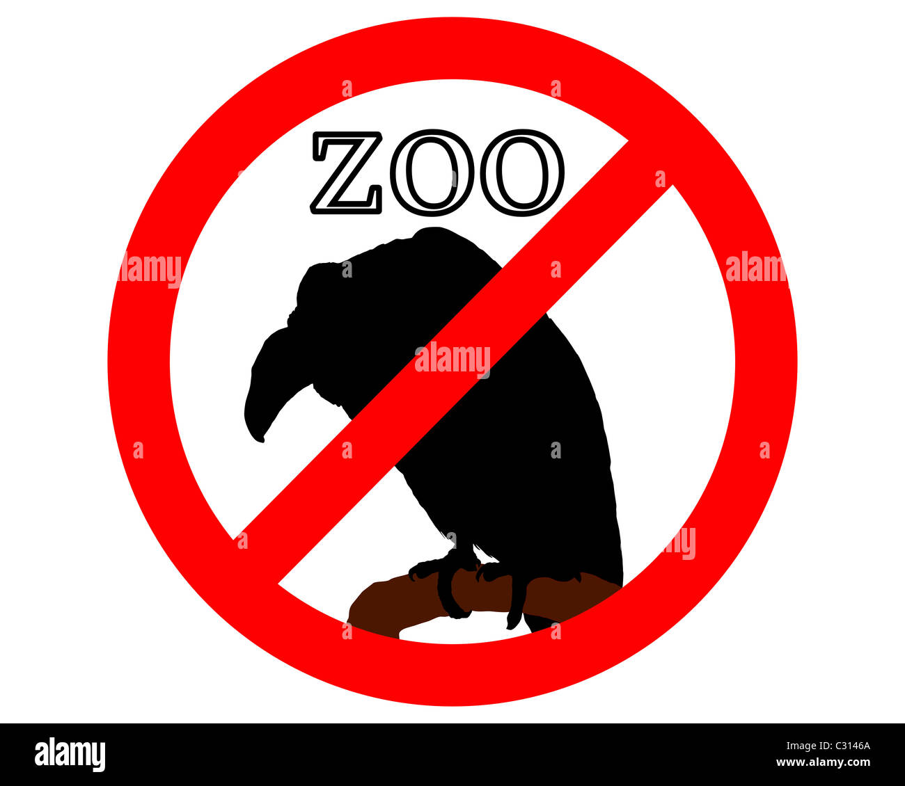 Vulture in zoo prohibited Stock Photo - Alamy