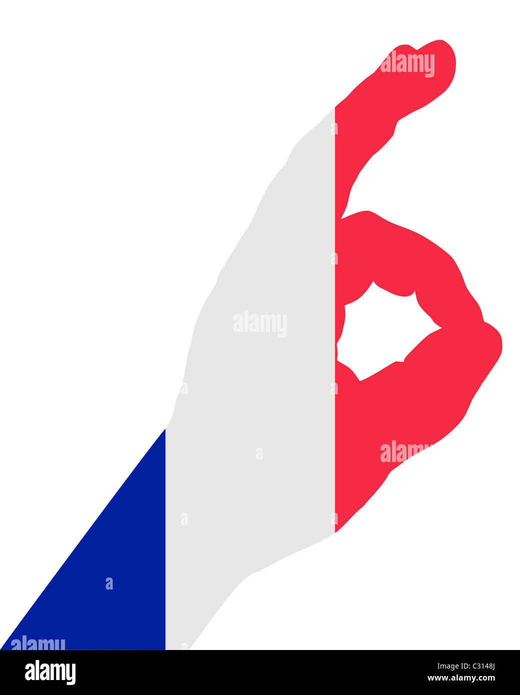 French hand signal Stock Photo - Alamy