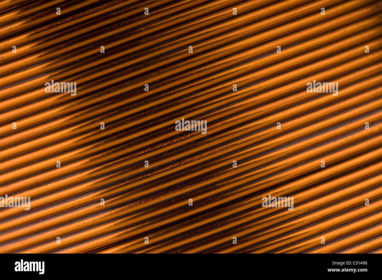 Close-up of copper coil wiring Stock Photo - Alamy