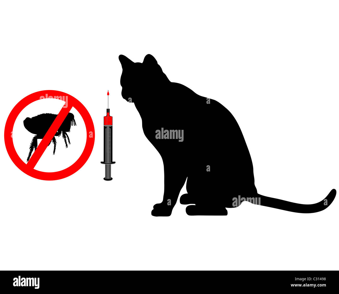 Cat flea vaccination Stock Photo - Alamy