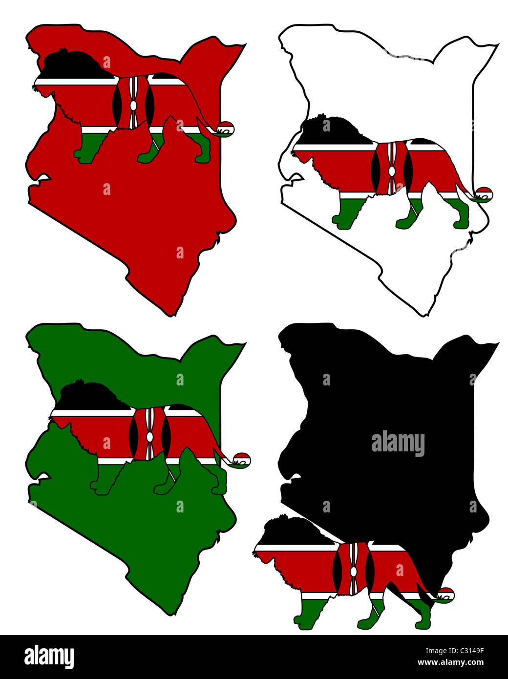 Map of red lion hi-res stock photography and images - Alamy