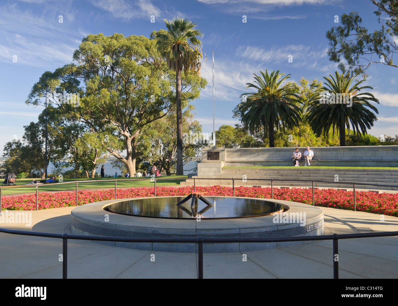 Flame of Remembrance and Pool of Reflection at the State War Memorial ...