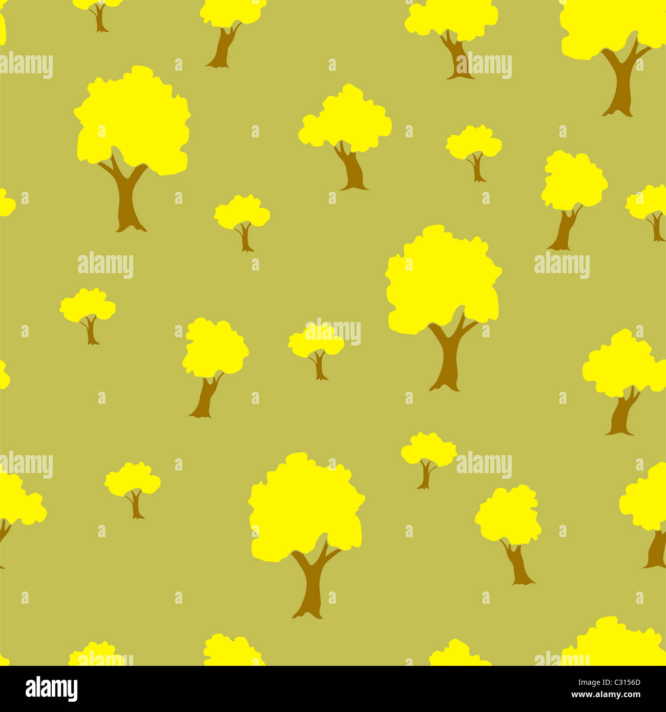 Seamless tree plant pattern background in vector Stock Photo - Alamy